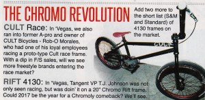 Cult Bikes testing new race frame – big and tall bmx